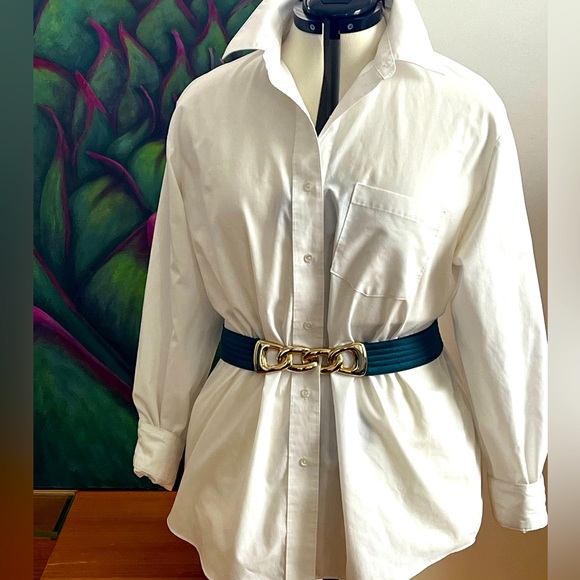 Charmant Belts | Accessories | Vintage Teal Gold Stretch Belt By ...